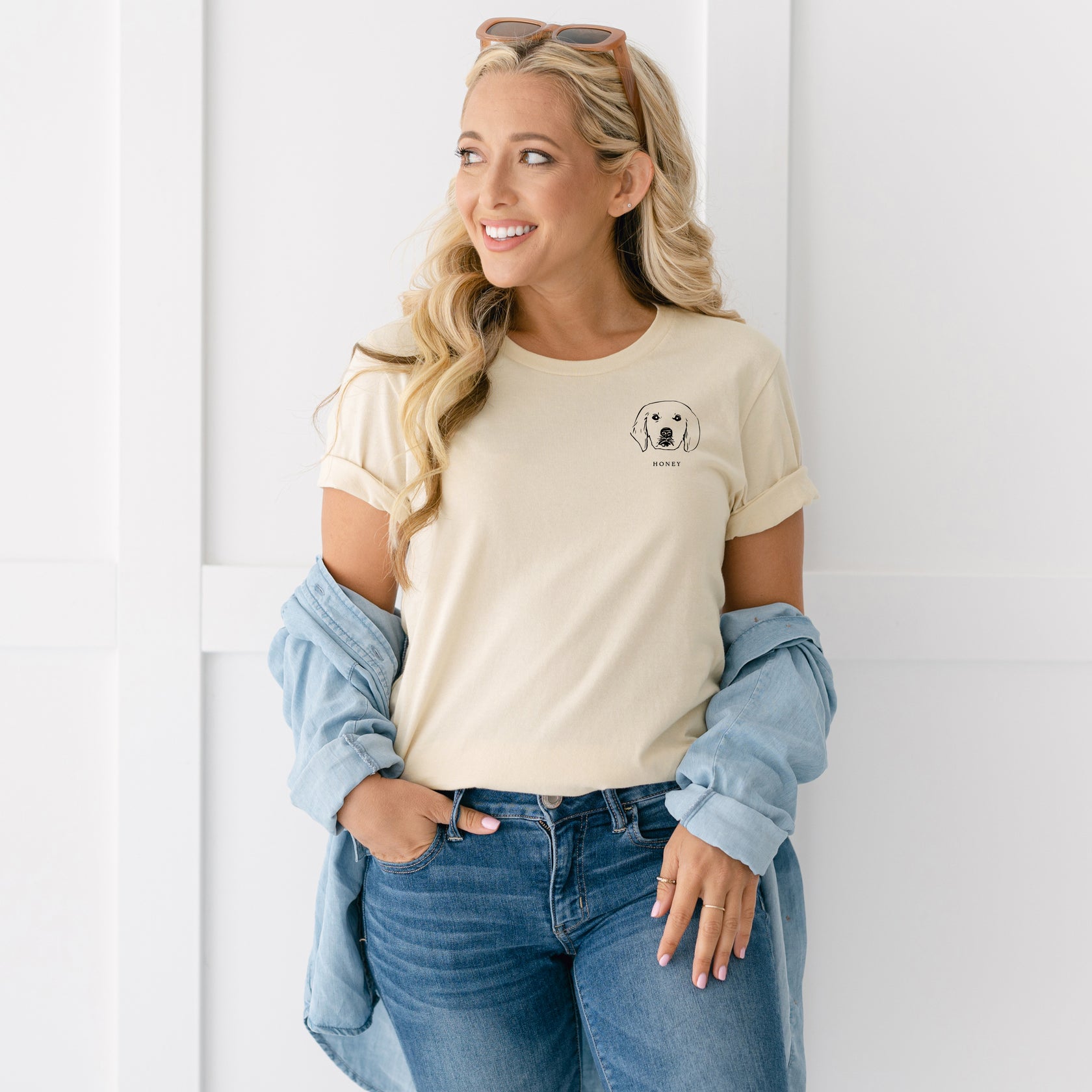 Custom Shirt with Dog Face | Personalized Dog Shirt | Wagged Tails