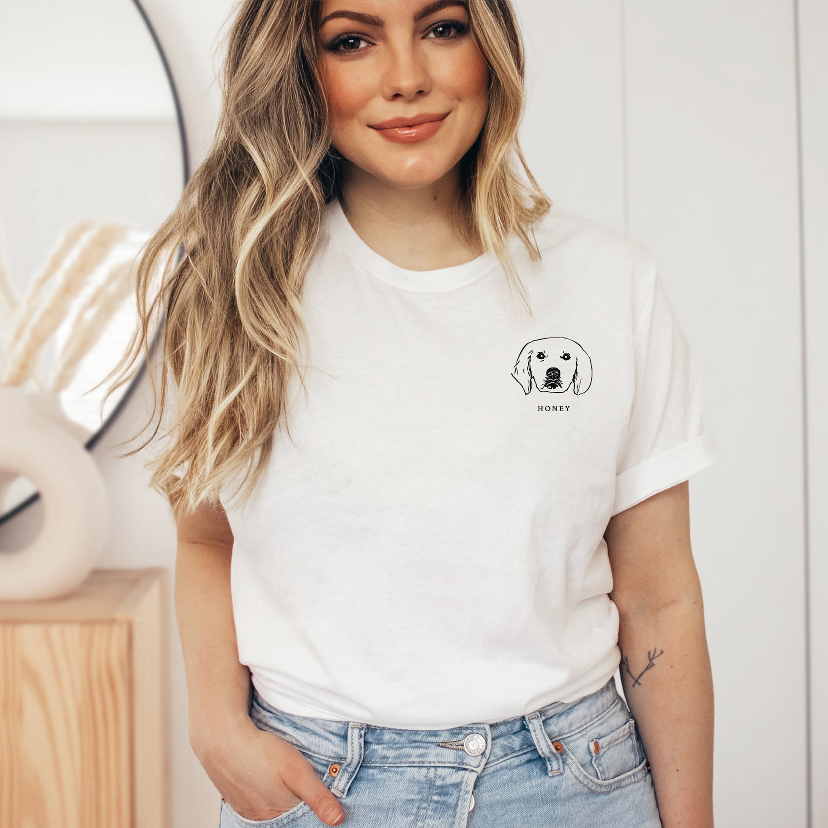 Custom Shirt with Dog Face | Personalized Dog Shirt | Wagged Tails