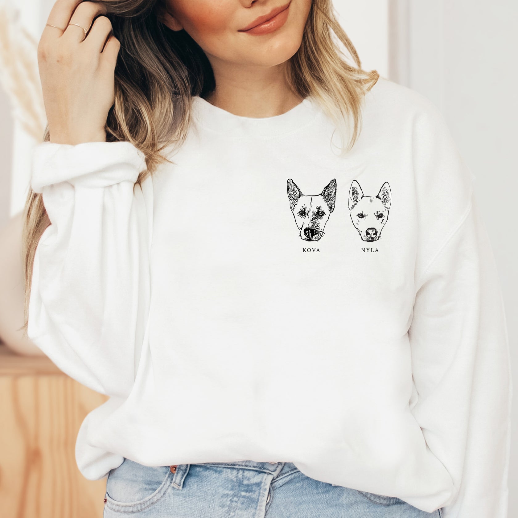Custom Sweatshirt with Dog Face | Personalized Dog Sweatshirt | Wagged ...